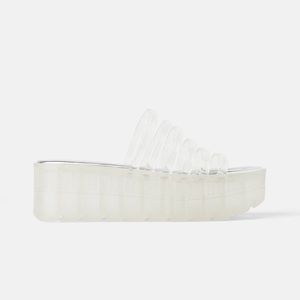 Zara | Shoes | Zara Transparent Vinyl Platform Wedges | Poshmark